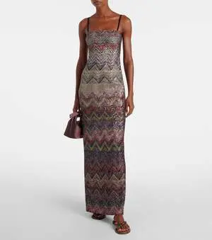 Missoni Zig Zag Embellished Maxi Dress
