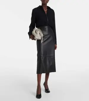 Vince Leather Pencil Skirt