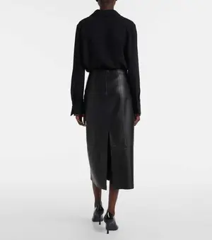 Vince Leather Pencil Skirt