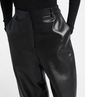 Givenchy High-rise Leather Barrel-leg Pants