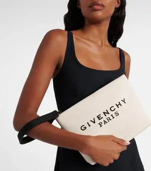 Givenchy Logo Canvas Pouch - Multicoloured
