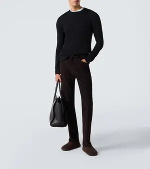 THE ROW Fred Cotton Corduroy Slim Pants