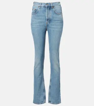 Saint Laurent Mid-rise Bootcut Jeans - Blue