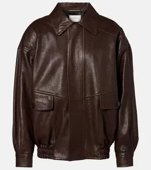 Saint Laurent Leather Bomber Jacket