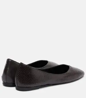 Jacquemus Leather Ballerina Flats - Brown