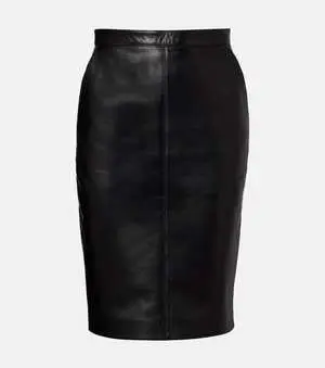Saint Laurent High-rise Leather Miniskirt