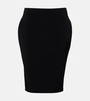 Black Pencil Slit Skirts