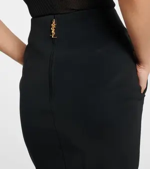 Saint Laurent High-rise Pencil Skirt - Black