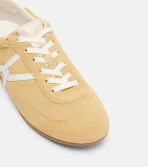 Veronica Beard Riviera Suede Sneakers - Beige