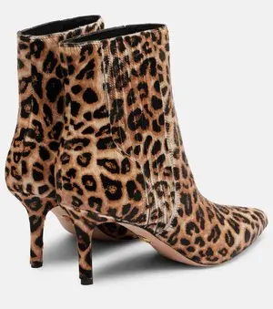 Veronica Beard Lisa 70 Leopard-print Calf Hair Ankle Boots