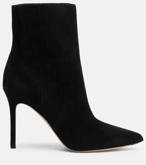 Veronica Beard Suede Pointed Toe Ankle Boots