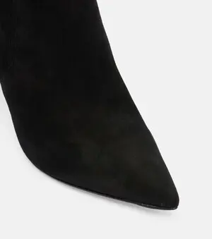 Veronica Beard Suede Pointed Toe Ankle Boots