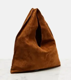 THE ROW Bindle Small Suede Tote Bag - Brown