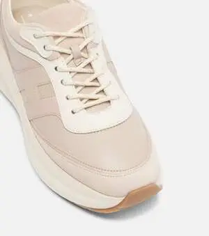 Hogan H696 Leather Platform Sneakers - Beige