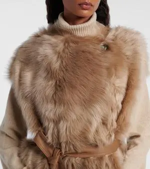 YVES SALOMON Reversible Shearling Wrap Jacket