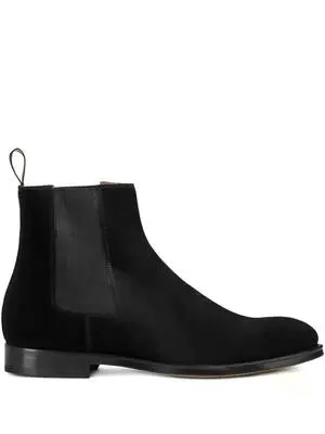 DOUCAL'S Suede Elastic-sided Boots - Black