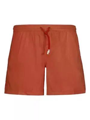 Fedeli Madeira Drawstring-Waist Swim Shorts Orange