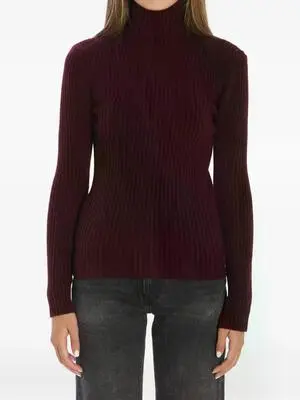 Max Mara Ribbed High-neck Sweater