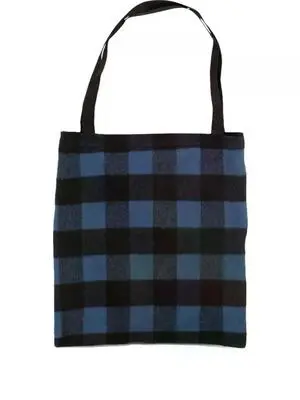 424 Checked Tote Bag - Black