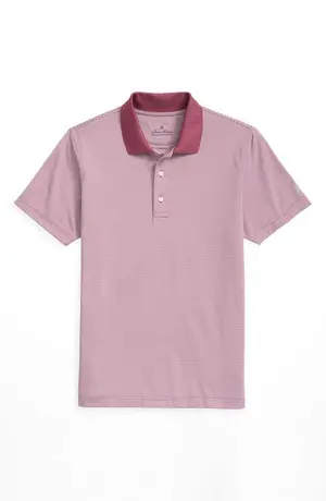 Brooks Brothers Performance Golf Polo - Violet/white