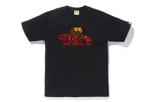 BAPE Camo Milo On Tee Shirt - Black/red