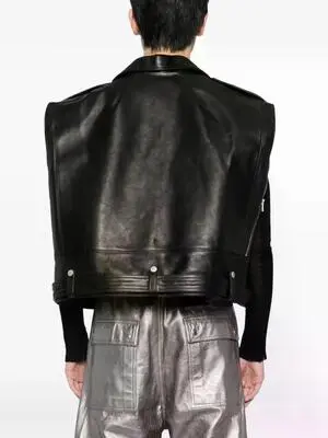 Rick Owens Cropped Leather Jacket