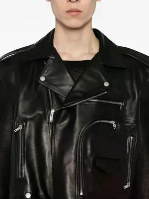 Rick Owens Cropped Leather Jacket