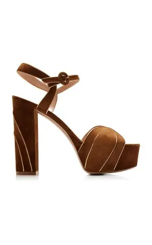 GIANVITO ROSSI Tamara Suede Platform Sandals