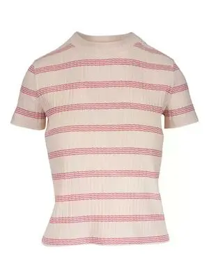 Vince Striped Ribbed T-shirt