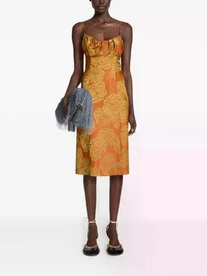 Dries Van Noten Geometric-pattern Midi Dress