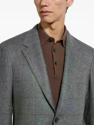 Zegna Checked Cashmere Blazer