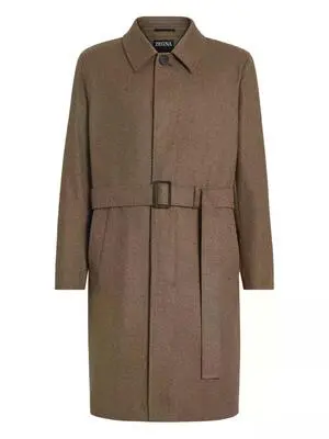 Zegna Belted Twill Coat