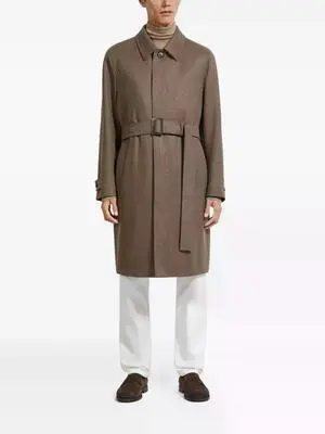 Zegna Belted Twill Coat