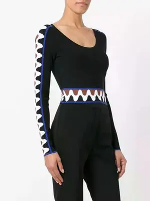 Emilio Pucci Wave Pullover Crop Top