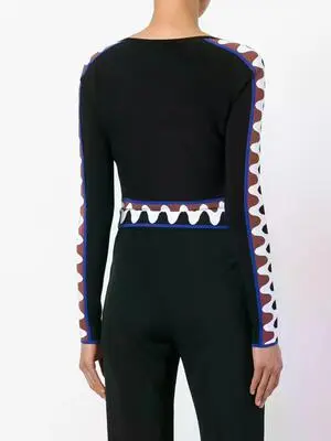Emilio Pucci Wave Pullover Crop Top