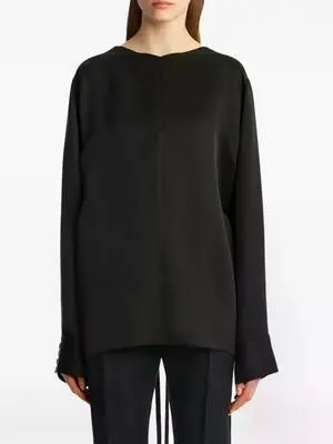 Khaite Tie-back Long-sleeve Top