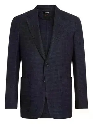 Zegna Checked Blazer - Blue