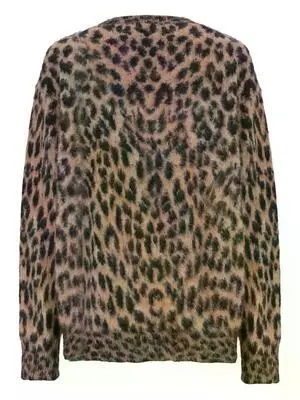 LANEUS Leopard Print Sweater