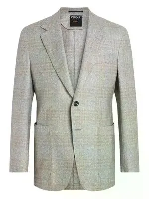 Zegna Checked Blazer - Grey
