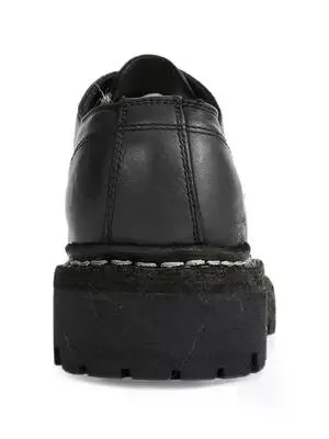 Guidi Ridged Sole Lace-up Derby Shoes