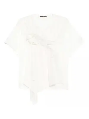 High Frilled Top - White