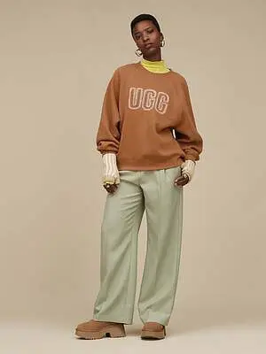Pink Ugg Logo Crewneck - Brown