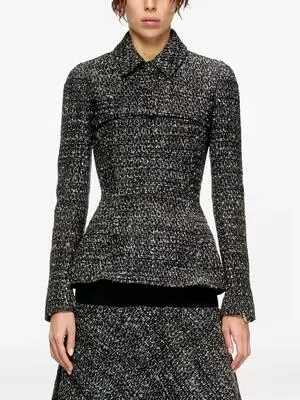 DIESEL Tweed-texture Cropped Jacket