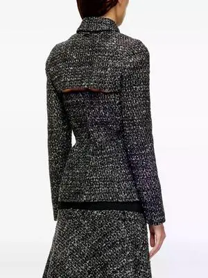 DIESEL Tweed-texture Cropped Jacket