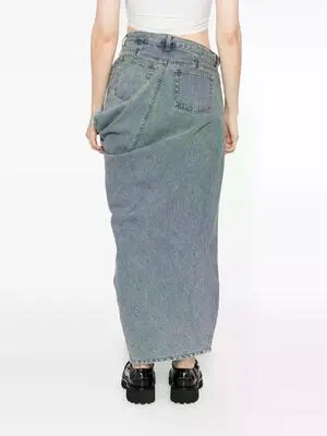 MOOHONG Asymmetric Denim Skirt