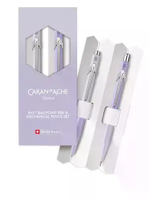 CARAN D'ACHE 849 Ballpoint Pen And Pencil Set - Purple