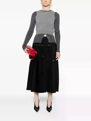 Rokh Pleated Overturn Skirt