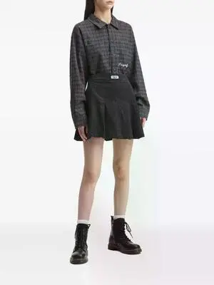 FINGERCROXX Pleated Corduroy Mini Skirt