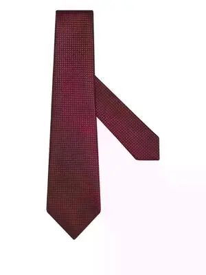 Zegna Micro-pattern Tie - Red