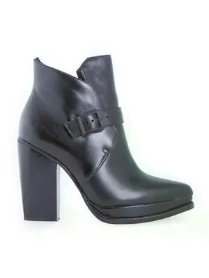 STUDIO CHOFAKIAN Leather Chunky Heel Booties